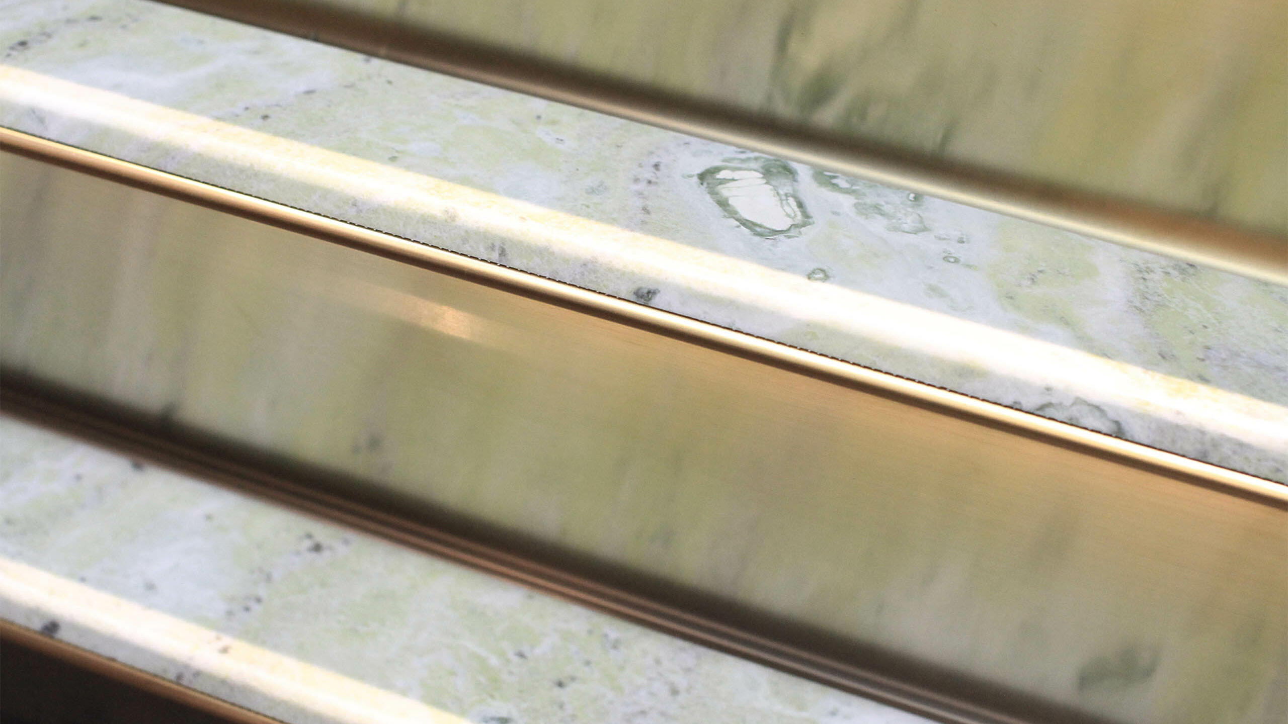 Marble meets anodized steel at Baibaohui's jewellery counter prototype ...