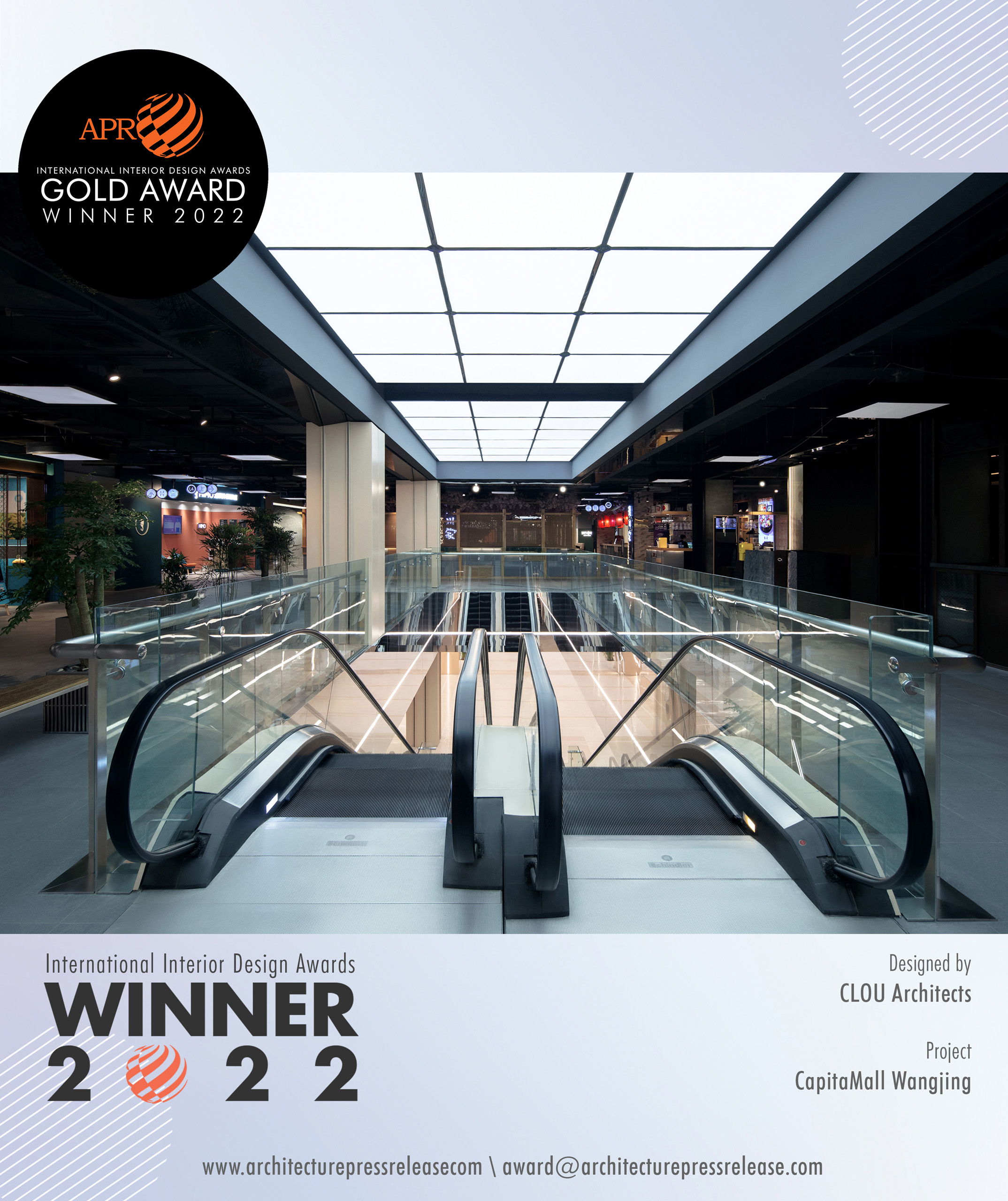 CapitaMALL Wangjing is Gold Winner in the 2022 APR IID Awards - CLOU architects
